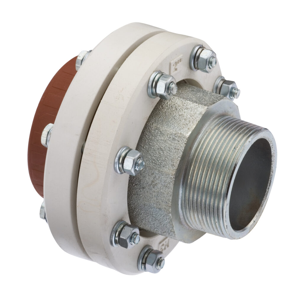 Unión Doble c/ Brida Plástica – F.Rosca Met. (H) – Sanitarios Nicuesa